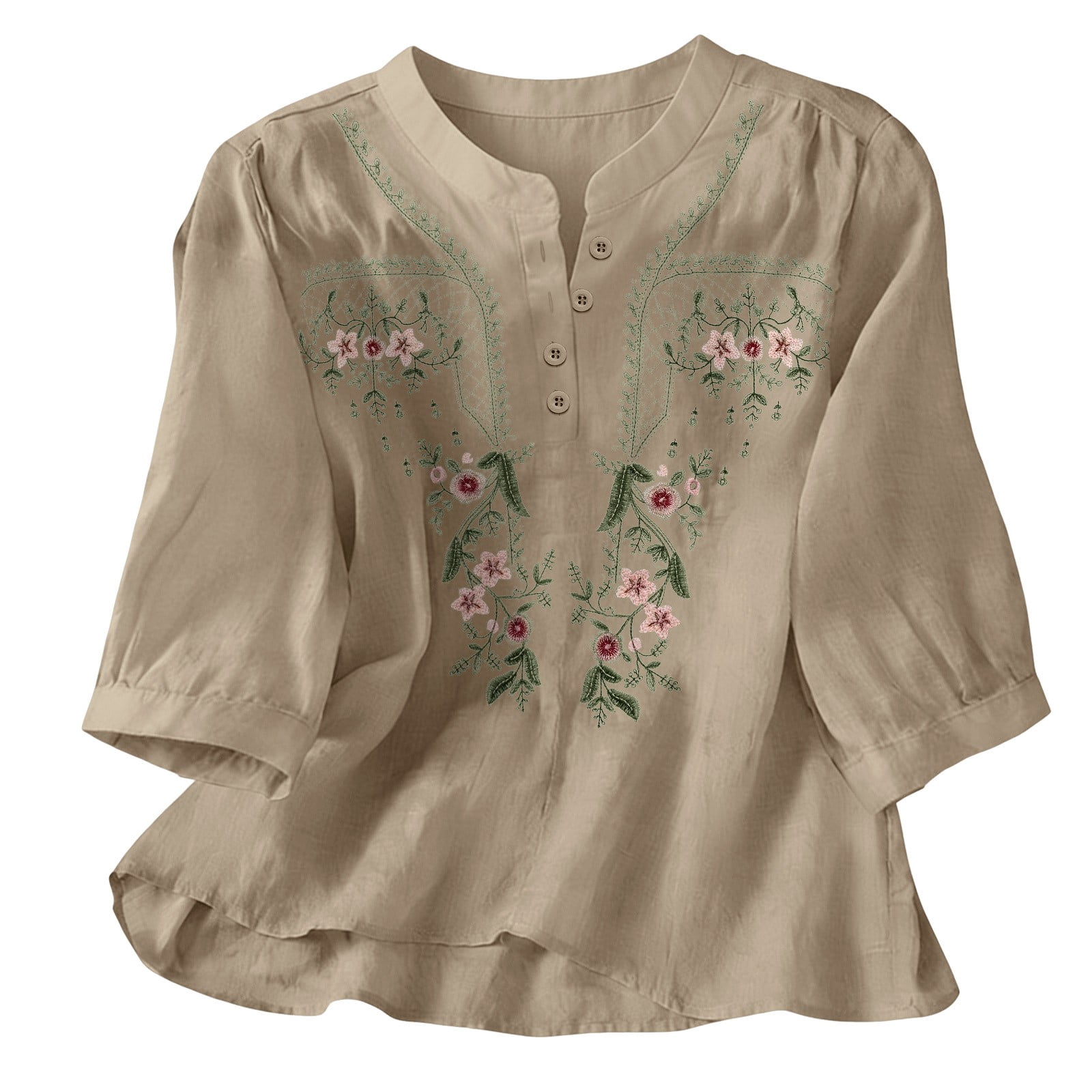 Business Casual Outfits for Women Daily Casual Shirts 3/4 Length Sleeve ...