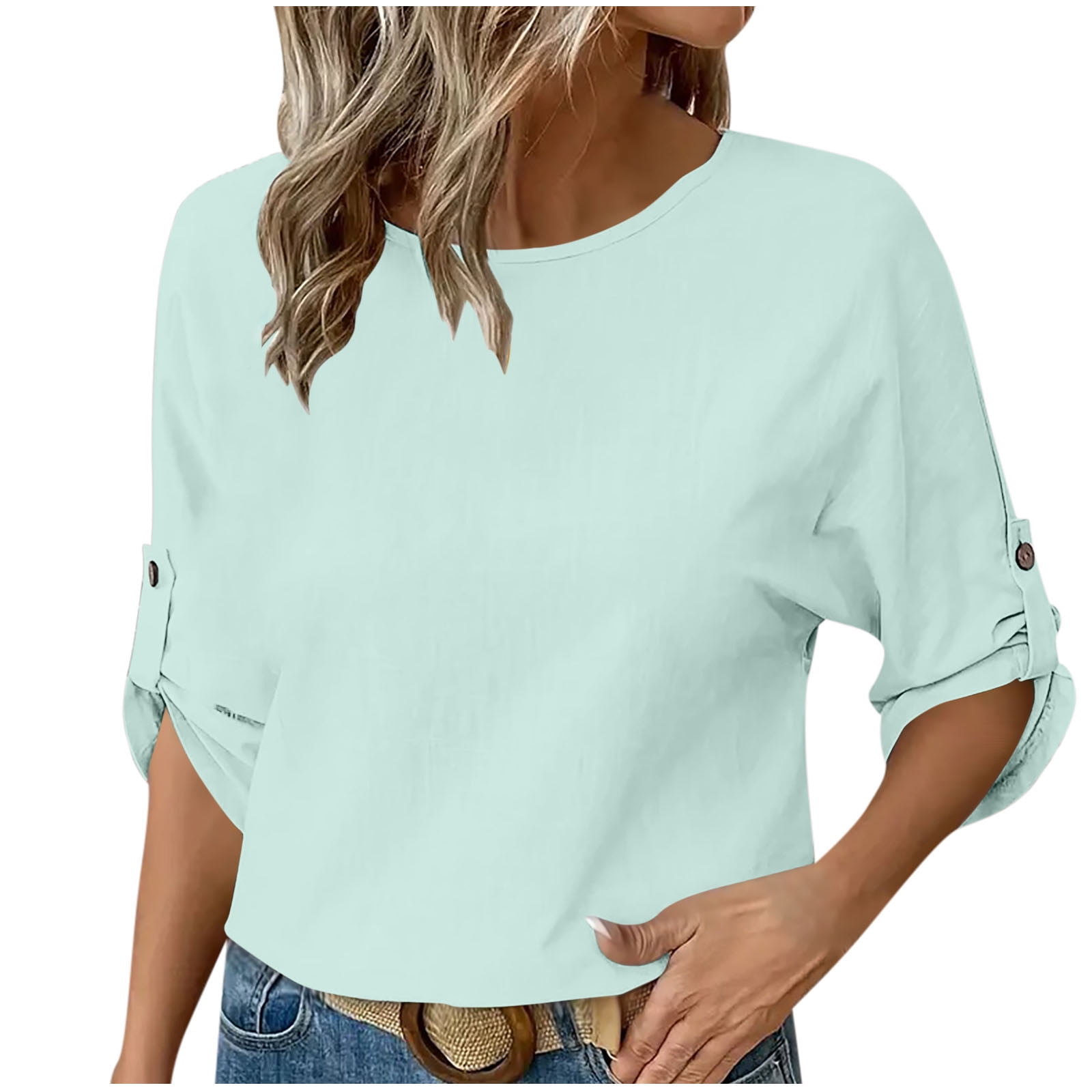 Business Casual Outfits for Women Fashion 3/4 Sleeve Tops Work Office ...