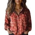Business Casual Outfits for Women Shirt Printed Fashion Down Shirts ...