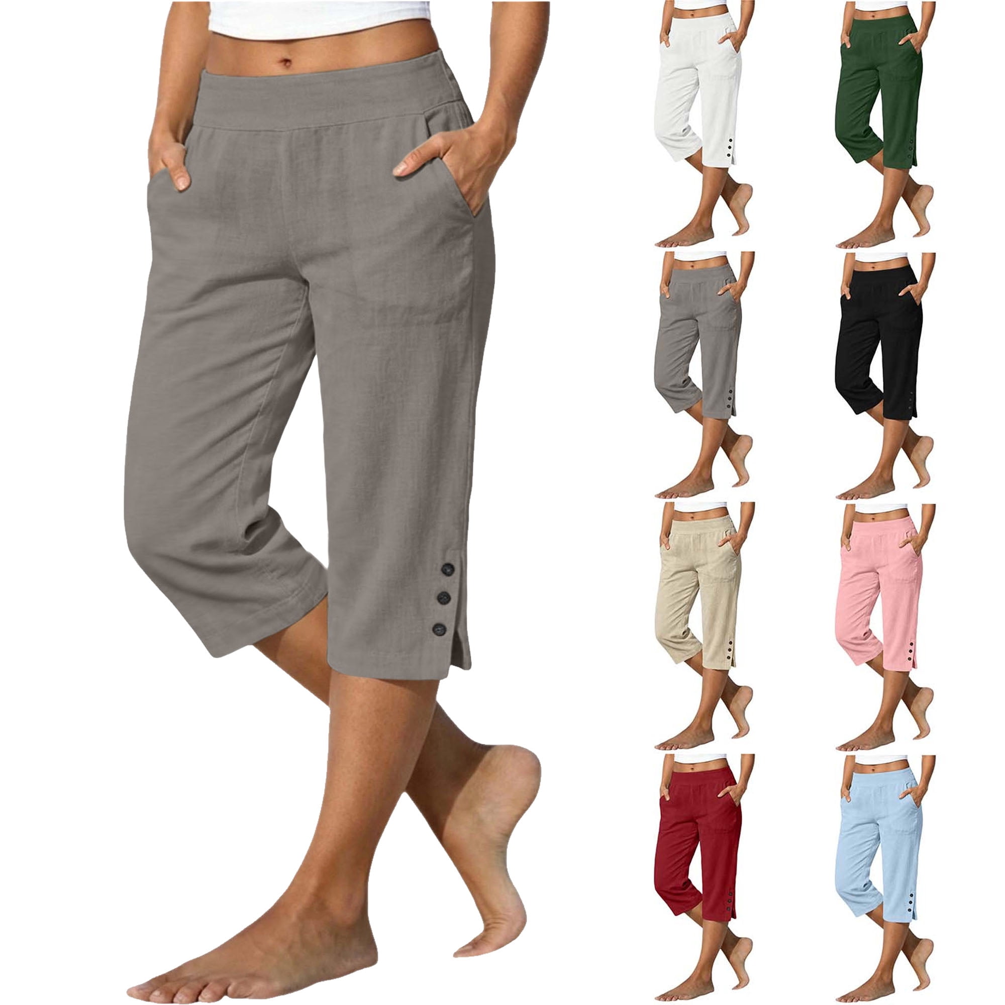 Business Casual Outfits for Women Women Summer Linen Solid Color Loose ...