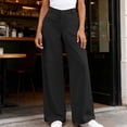 Business Casual Pants For Women Solid Color High Waist Draped Straight ...