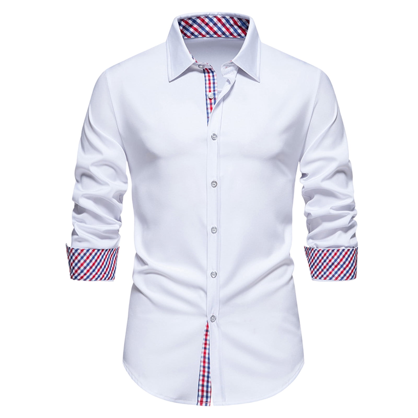 Business Casual Shirts for Men Long Sleeve Button-Down Collared T ...
