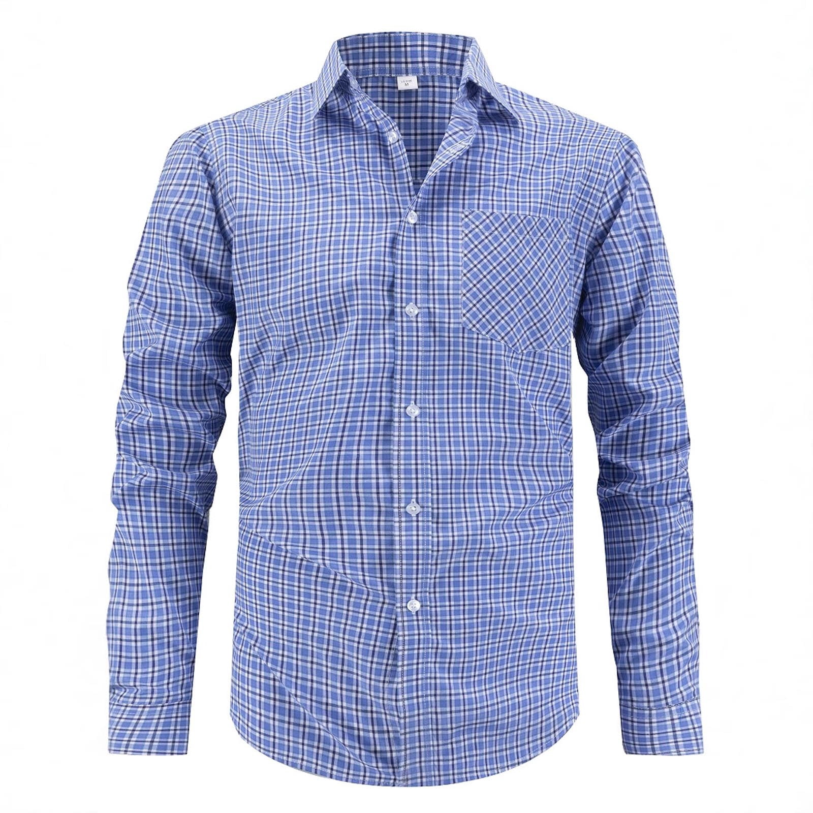 Business Casual Shirts for Men with Pocket Long Sleeve Button-Down ...