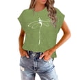 Business Casual Top Women Short Sleeve Round Neck Loose Fit Giraffe ...