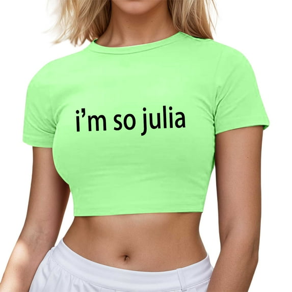 Business Casual Tops Women Short Sleeve Crop Round Neck Basic Solid ...