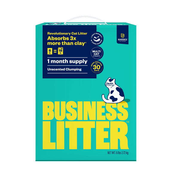 Business Cat Litter Unscented Clumping Natural 6 lb Box - Walmart.com