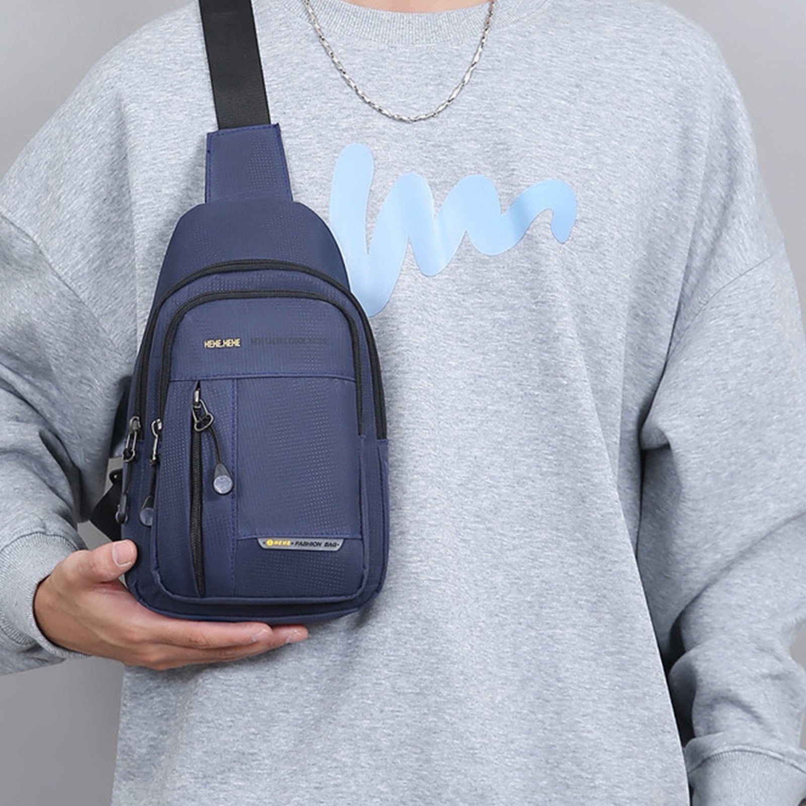 Business Chest Sling Bag Men Women Crossbody Backpack Large Capacity ...