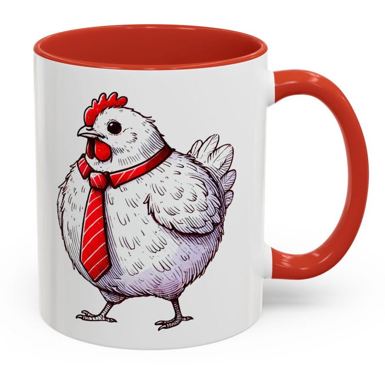 Business Chicken Mug, Hilarious Office Rooster Coffee Cup,Professional ...