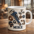 Business Dad Custom Mug, Personalized Accent Mug for Father’s Day ...