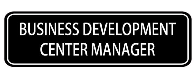 Business Development Center Manager Acrylic Sign For Office Door Wall ...