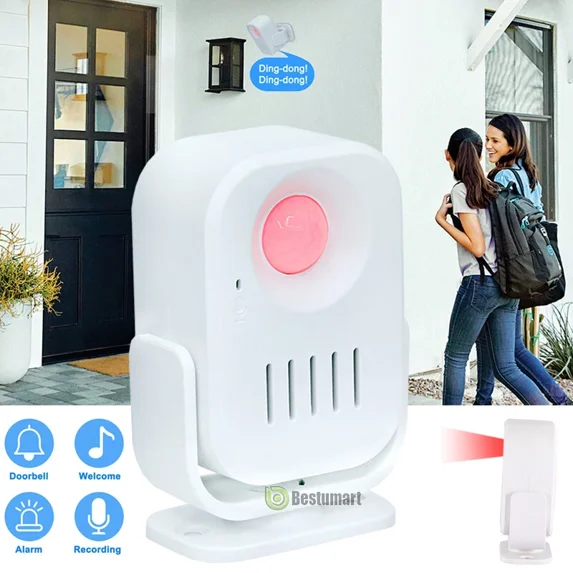 Business Door Entry Chime Wireless Pir Motion Sensor Detector For Home ...