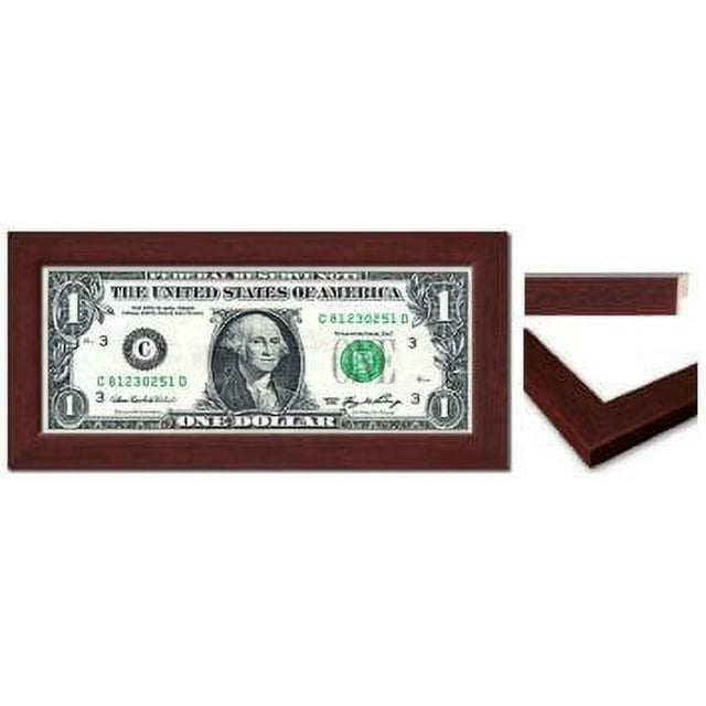 Walmart Business First Dollar Acrylic Picture Frame - Solid Brown Wood ...