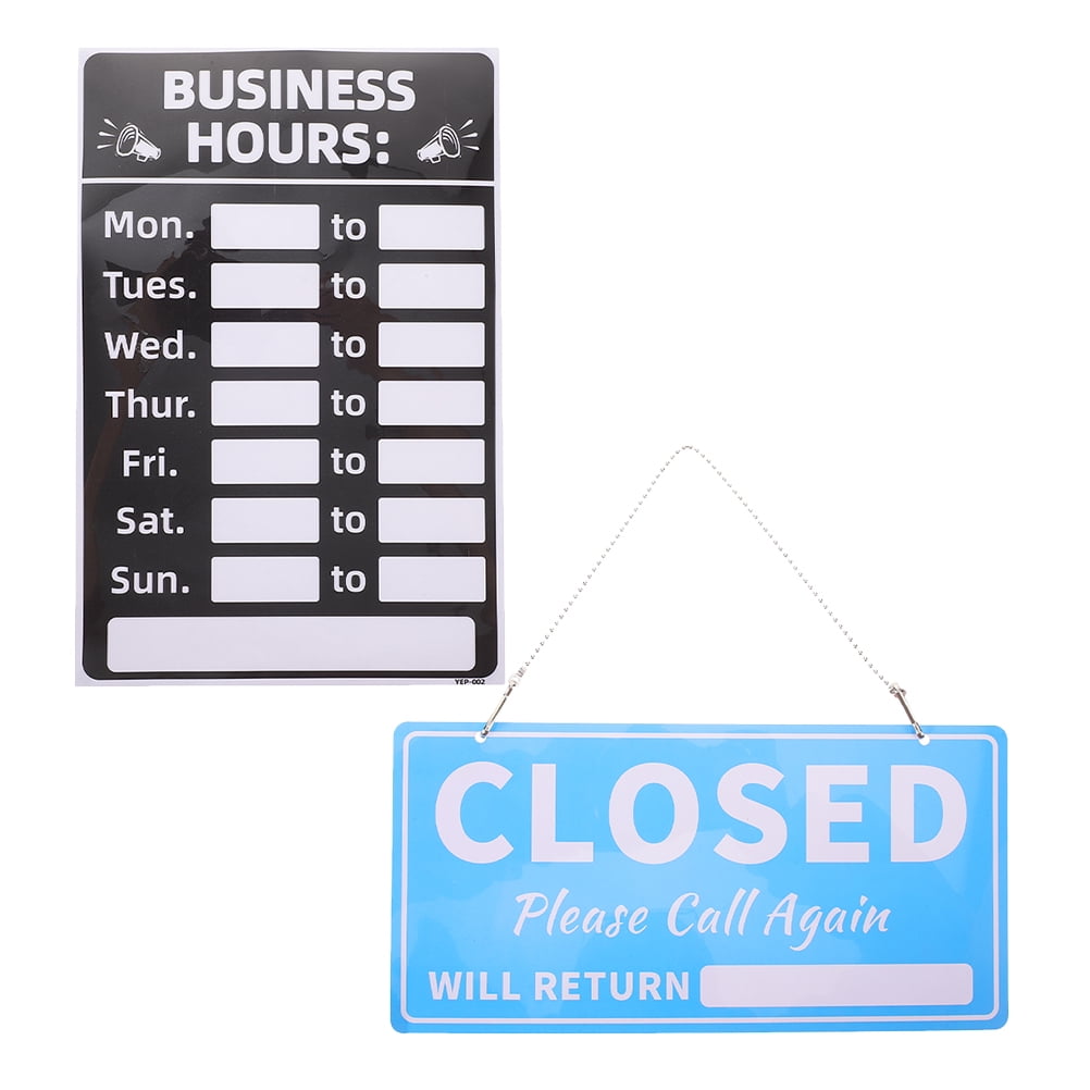 Business Hour Signs for Office Working Hours Open Closed Operation ...