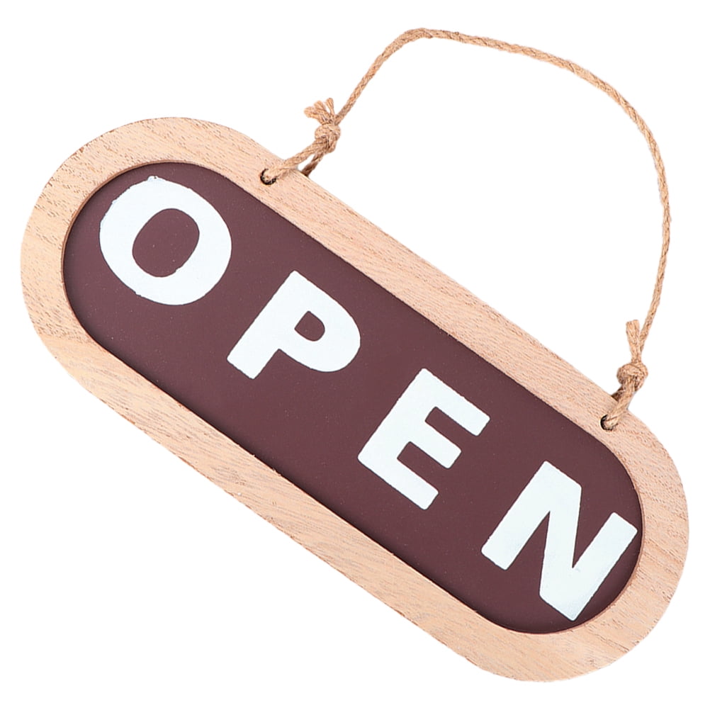 Raindrops Wooden Double-Sided Open Closed Sign for Business with ...