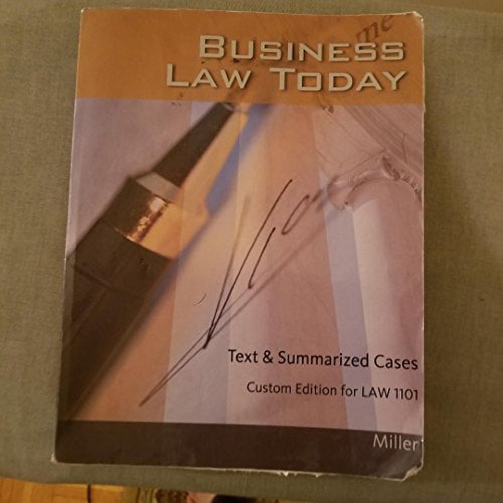 Pre-Owned Business Law Today Text & Summarized Cases Custom Paperback ...