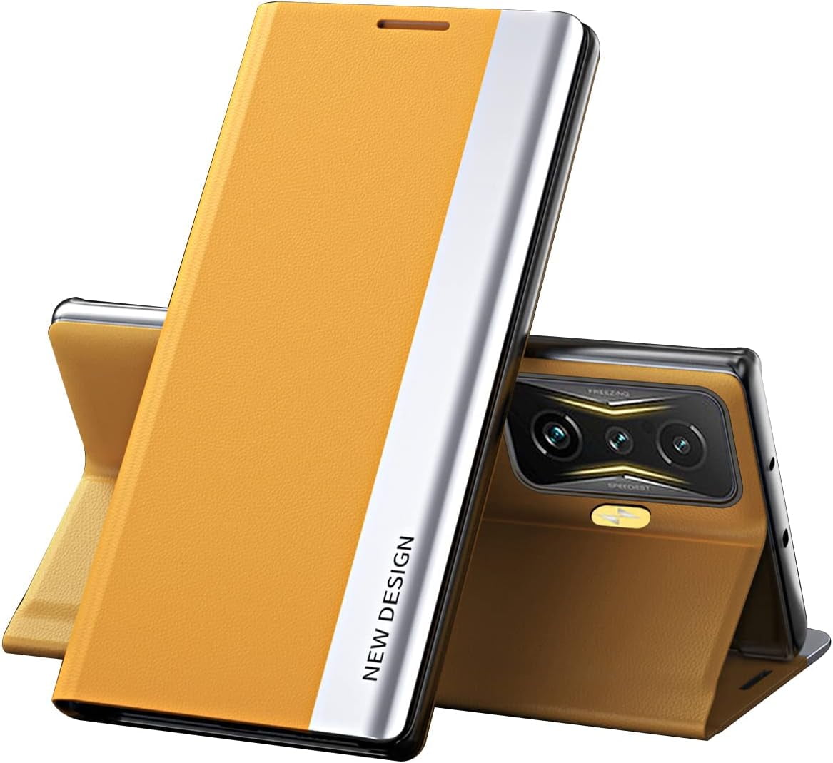 Business Leather Case for Xiaomi Poco F4 GT with Stand, [Shockproof TPU ...