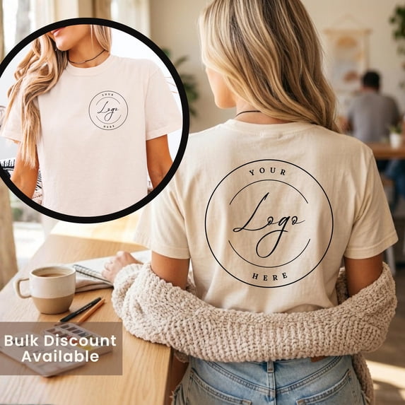 Business Logo Shirt Boxy Tee Personalized Company TShirt Custom Brand ...