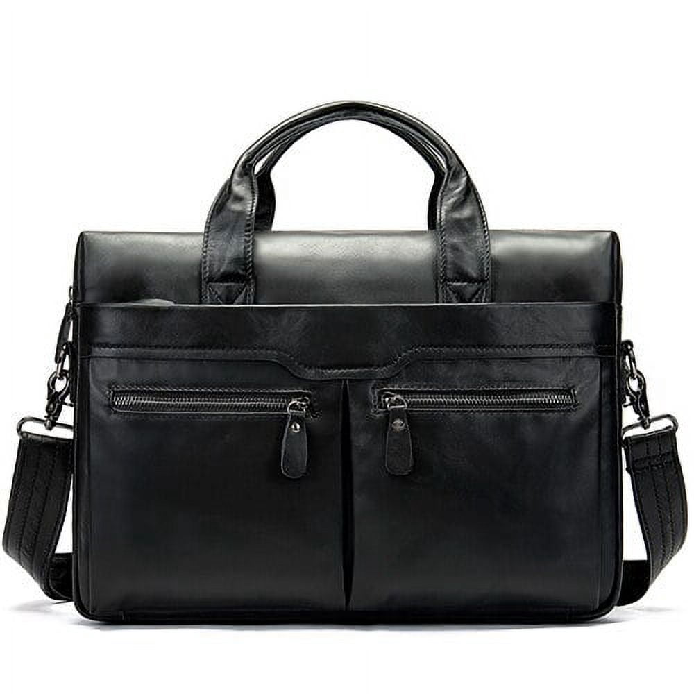 Business Men's Bags Genuine Leather Briefcase for Men 14 inch Laptop ...