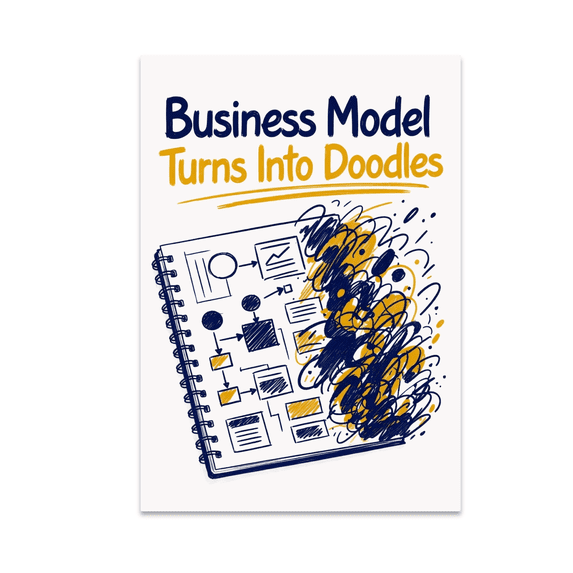 Business Model Turns Into Doodles - Entrepreneurial Humor - 13x19 ...