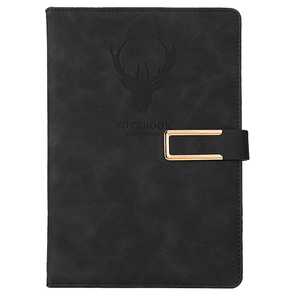 Business Notebook A5 Buckle Notepad(Deer Head Design) Hardcover Notepad ...