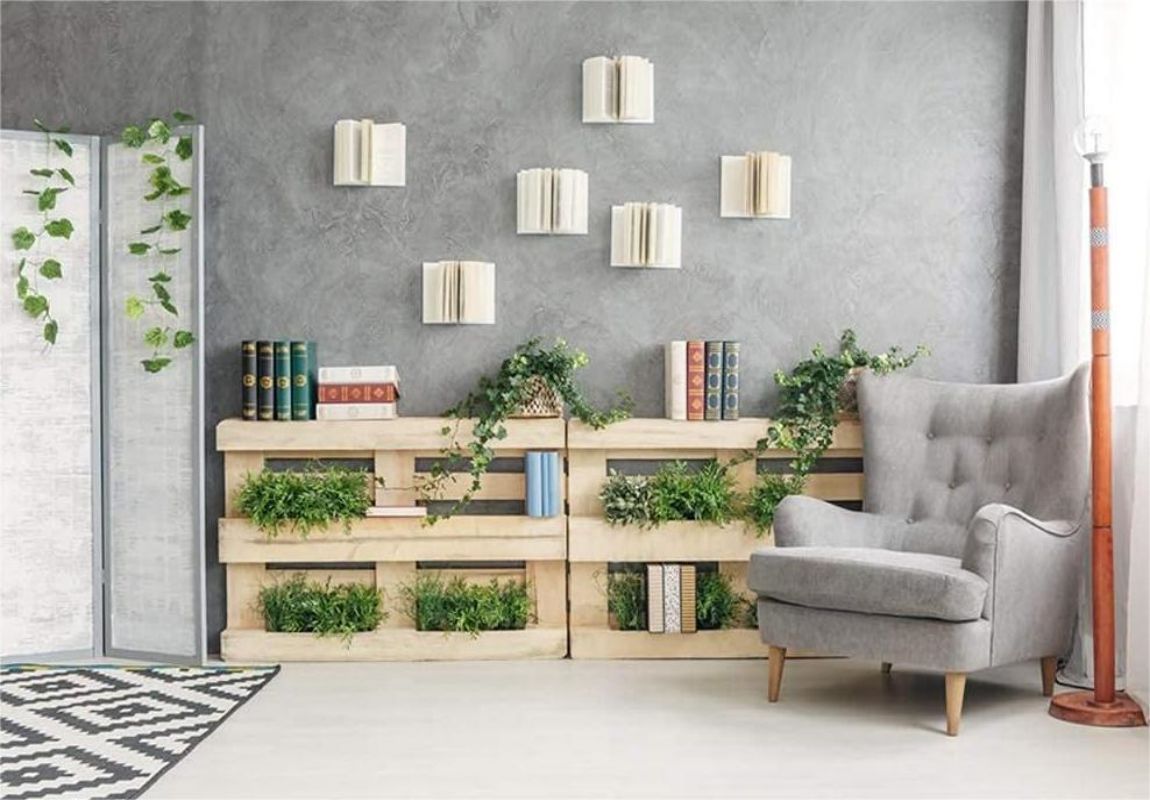 Business Office Window Backdrop French Sash Modern Living Room Interior ...