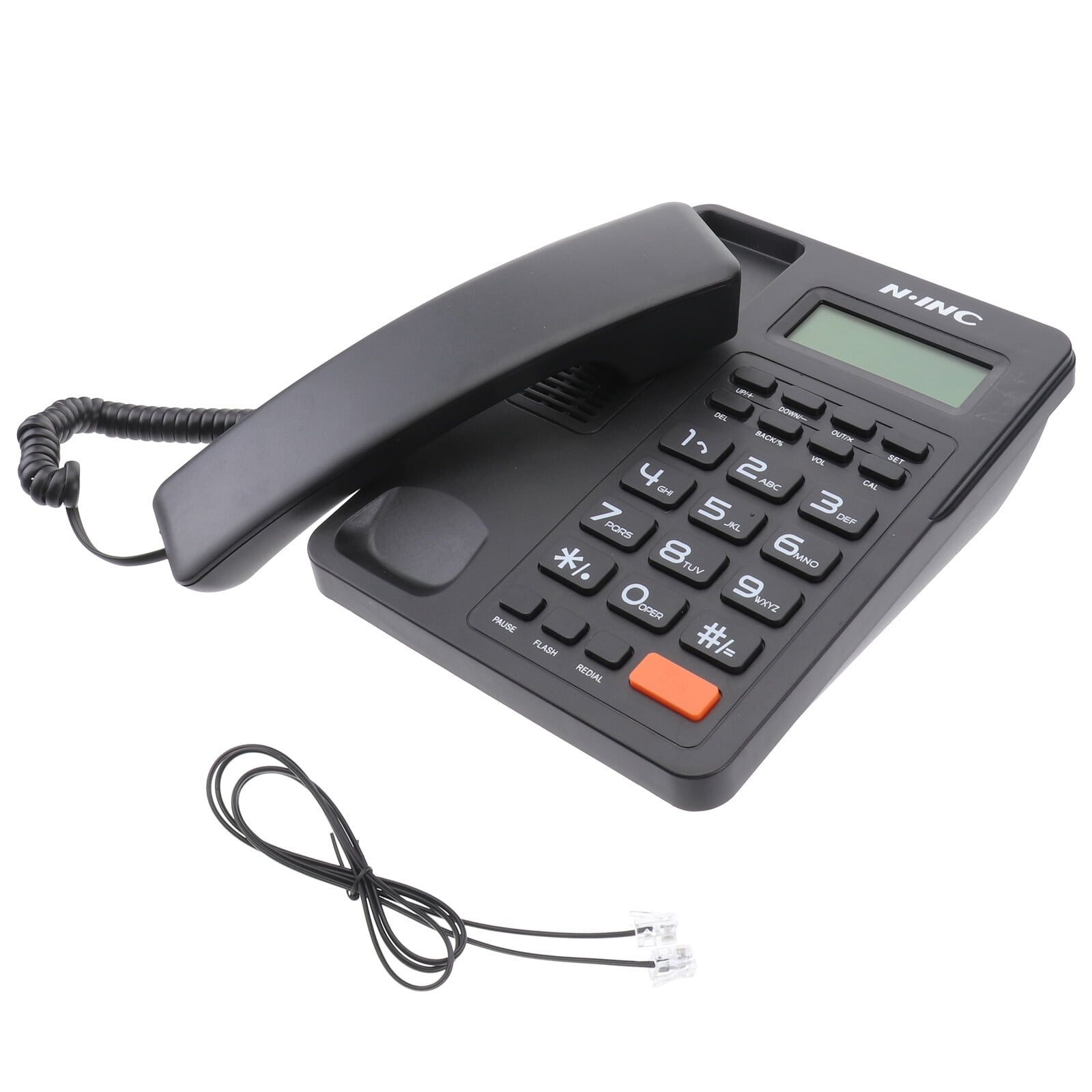 TINKSKY Black LED Screen Landline Phone for Home Office with Buttons ...