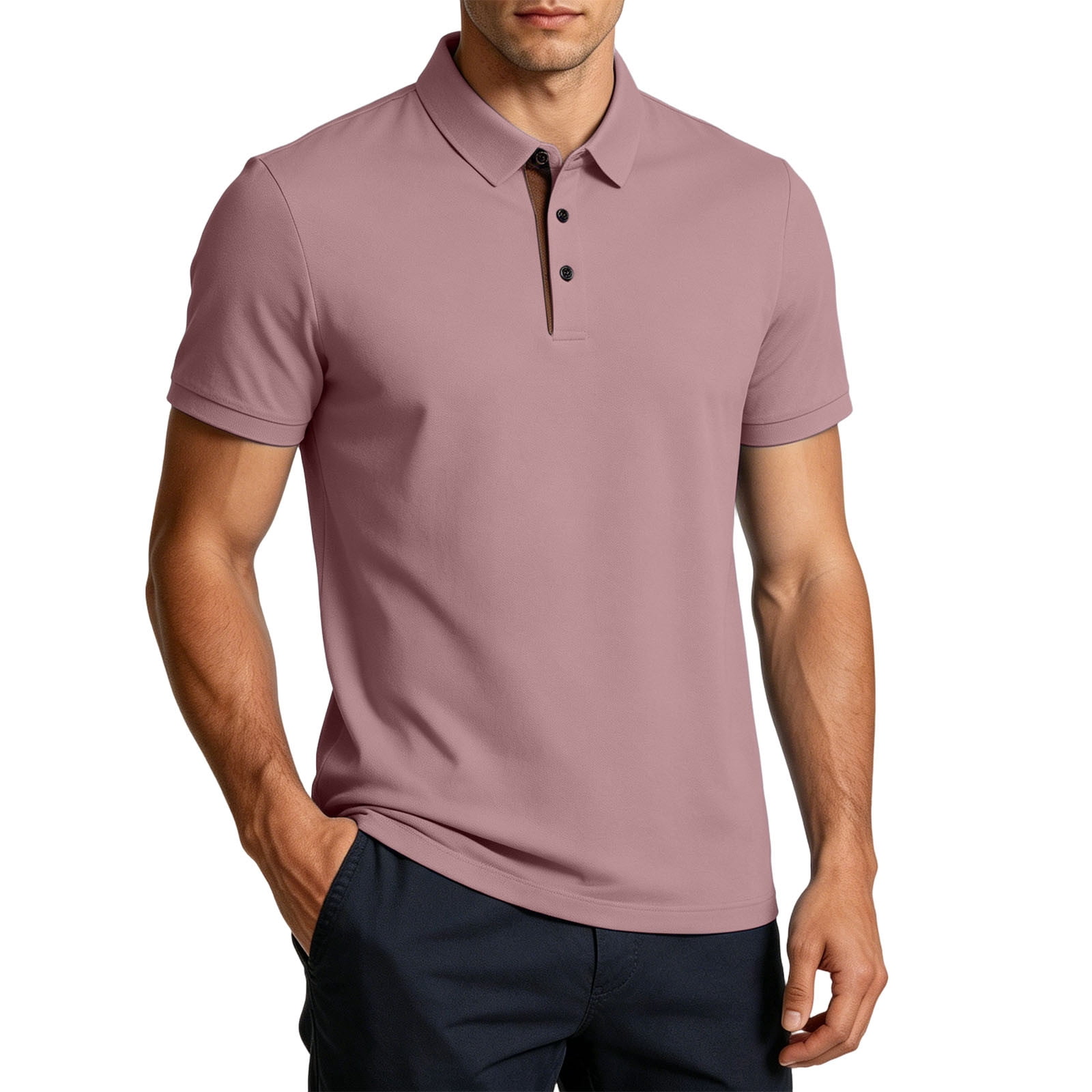 Business Polo Shirts for Men Summer Casual Tops Breathable Short Sleeve ...