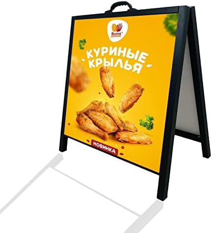 Business Sign A-Frame 24”x24” Sidewalk Sign Holder Stand Double-Sided ...