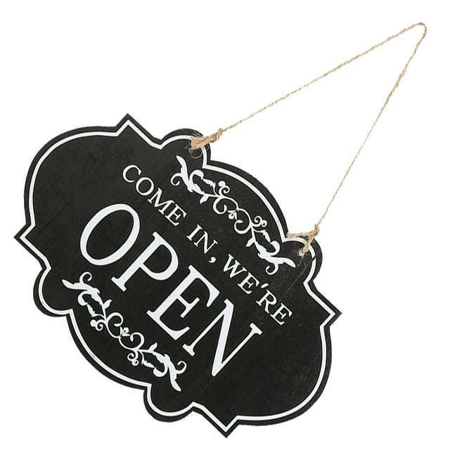 Wooden Double Sided Open Closed Sign for Business Hanging Sign ...