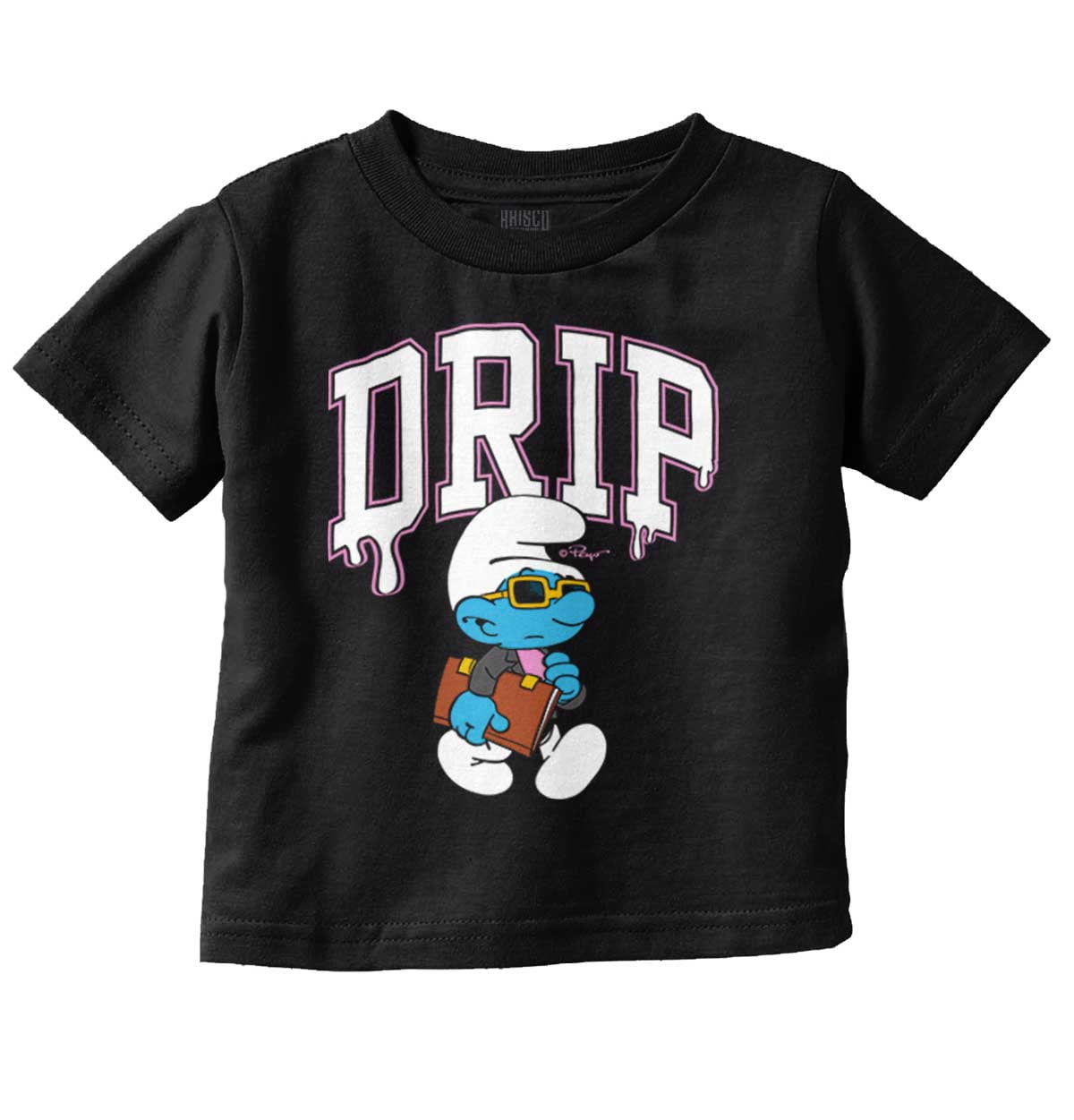Business Smurf Cartoon Cool Boss Drip Toddler Boy Girl T Shirt Infant ...