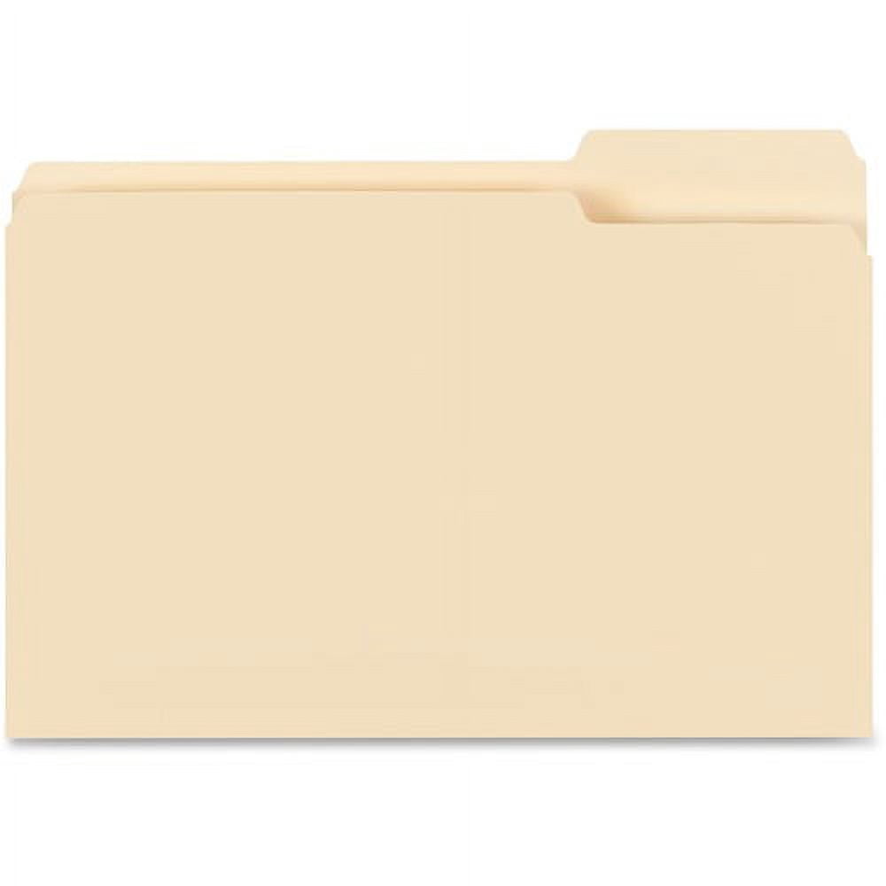 Business Source 1/3 Tab Cut Legal Recycled Top Tab File Folder - 8 1/2 ...