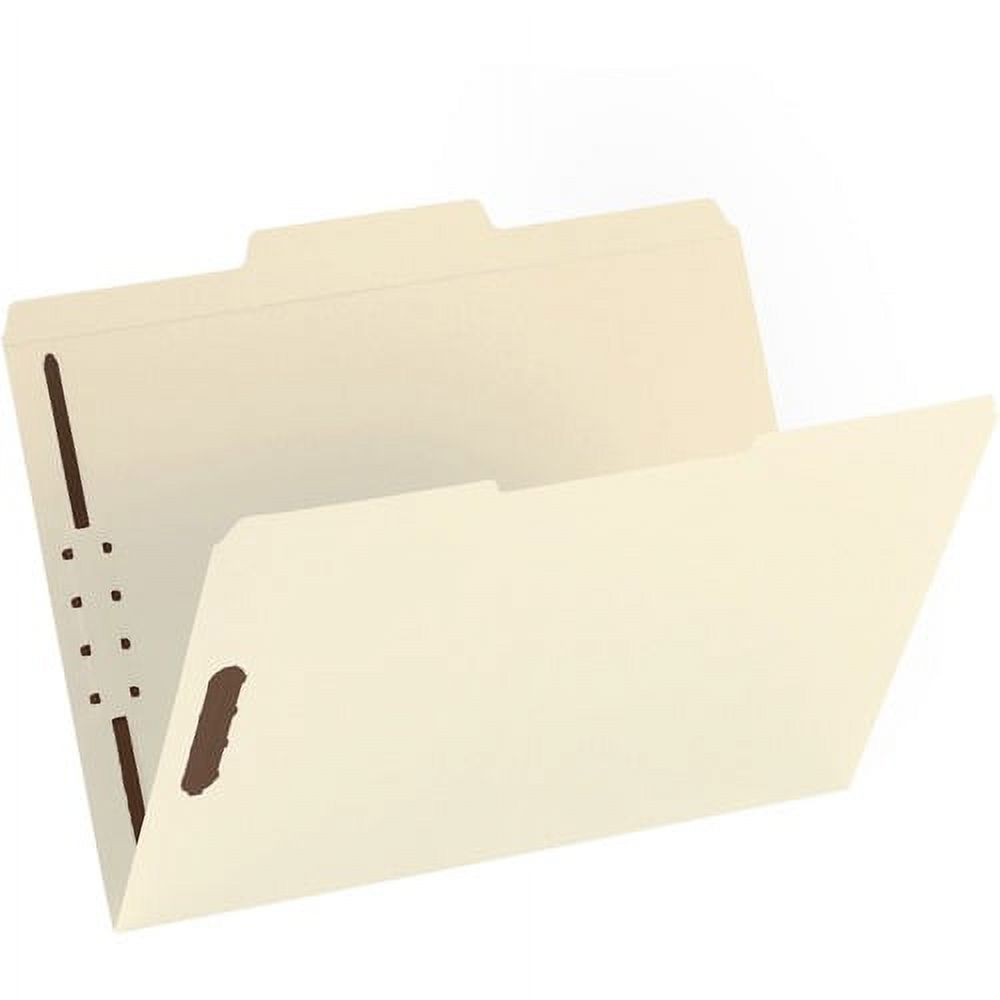 Business Source 1/3 Tab Cut Letter Recycled Fastener Folder - 8 1/2" x ...
