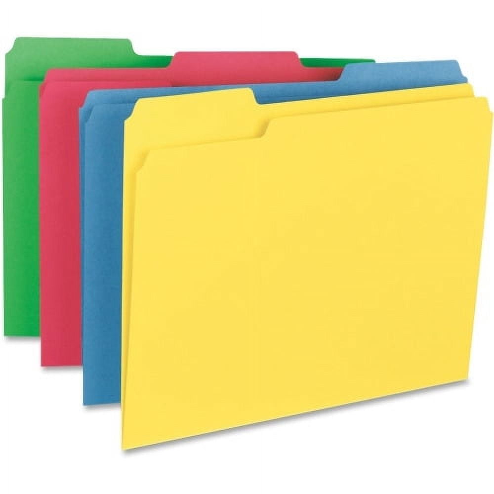 Business Source 1/3-cut Tab Heavyweight Color File Folders Letter - 8 1 ...