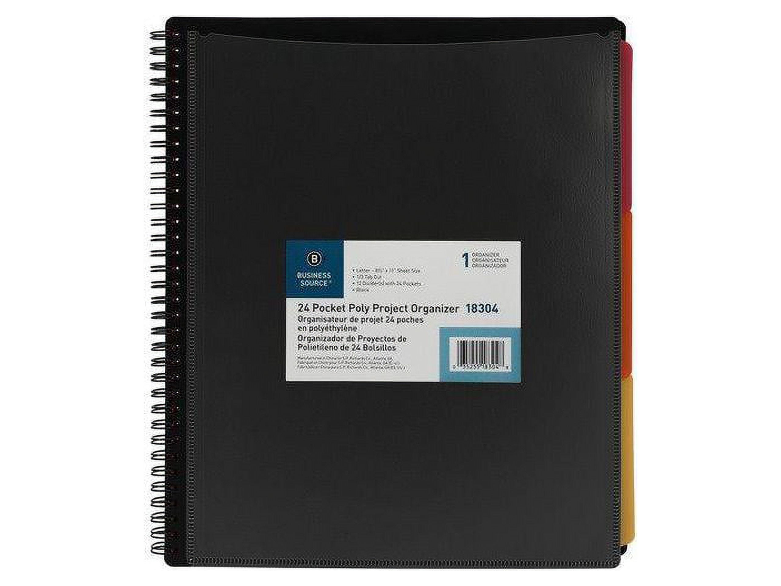 Business Source 24-Pocket Project Organizer, 8-1/2 x 11, Multi, Each ...