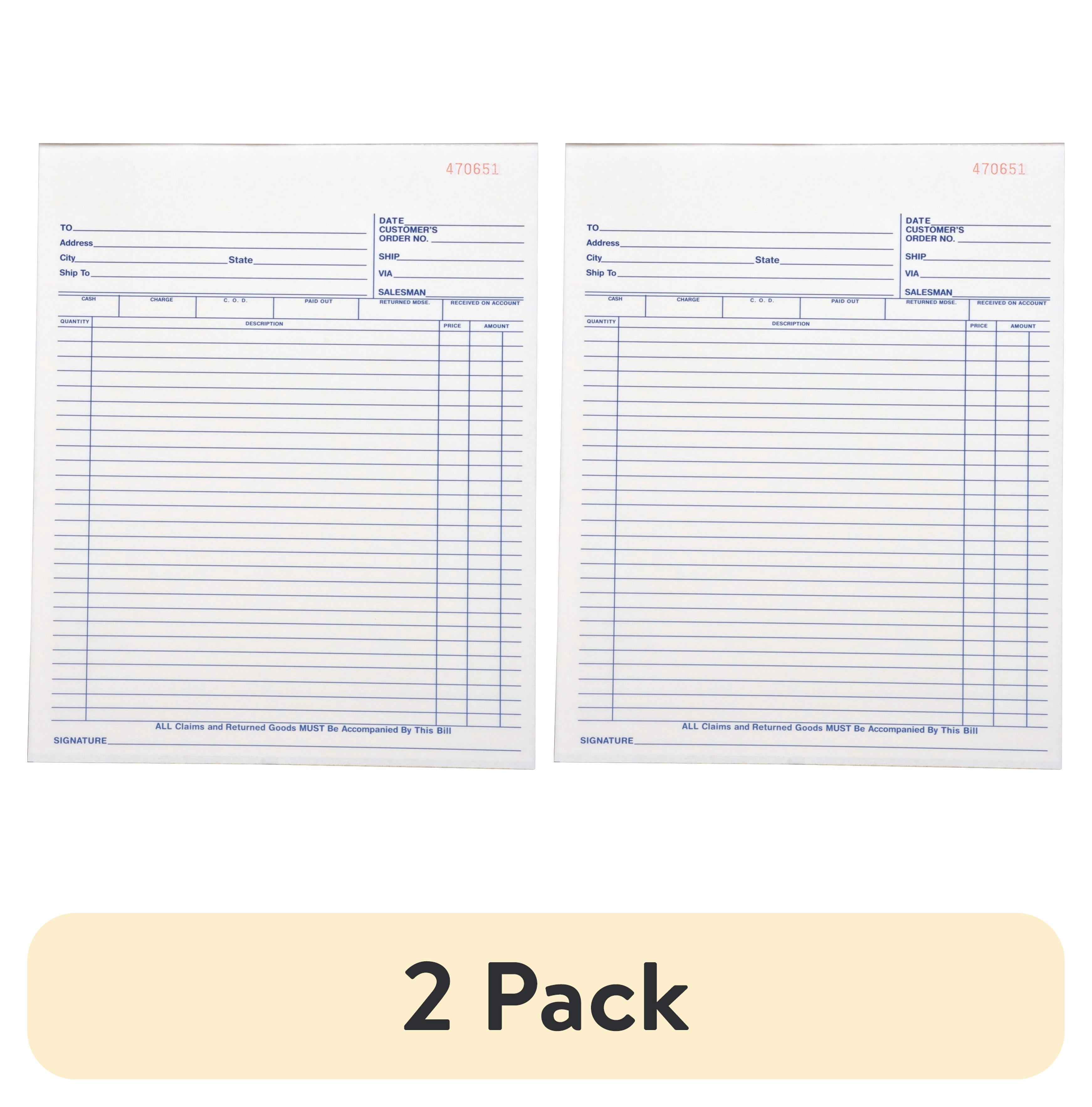 (2 pack) Business Source All-purpose Carbonless Forms Book, White ...