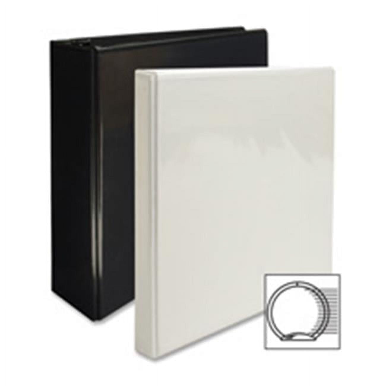 Business Source BSN09952CT Round-Ring View Binder- Black - 12 Per ...
