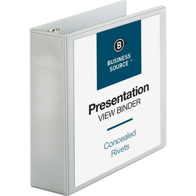 Business Source, BSN09987, Round Ring Standard View Binders, 1 / Each, White - Walmart.com