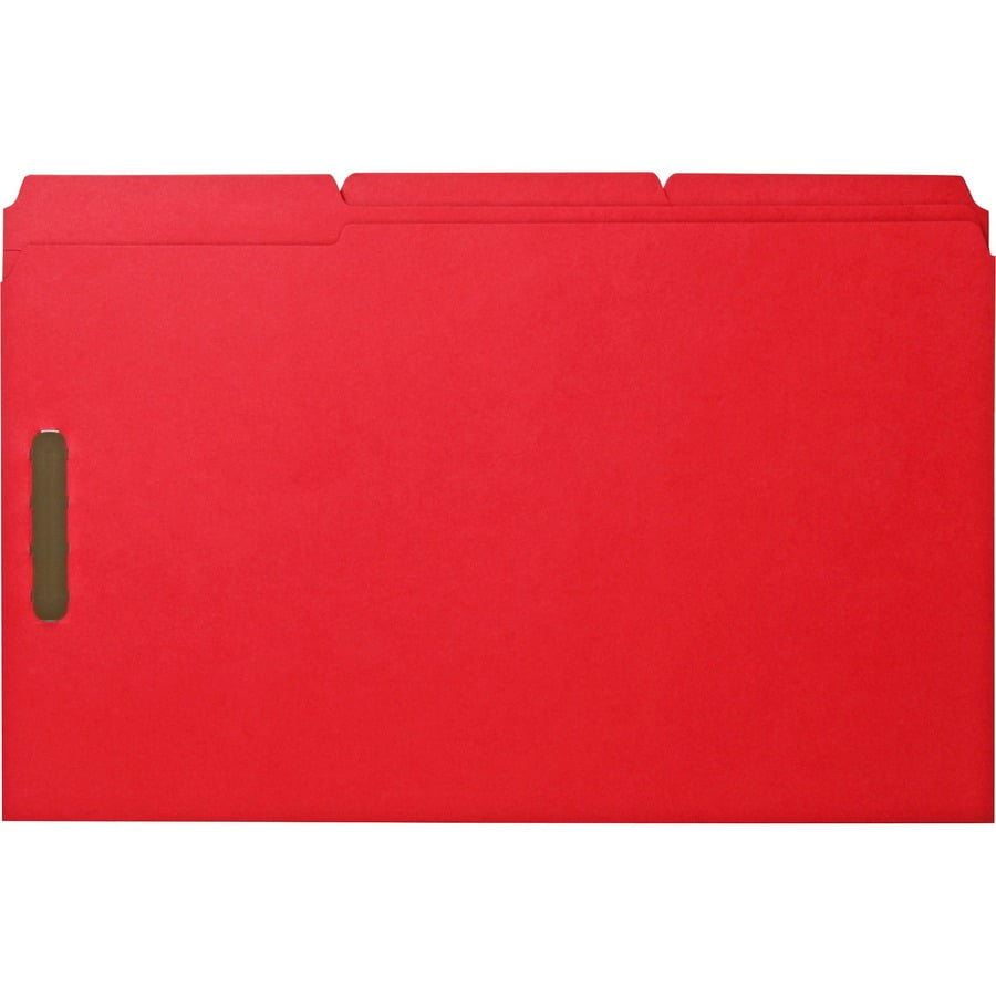 Business Source, BSN17221, Fastenener Folders, 50 / Box, Red - Walmart.com