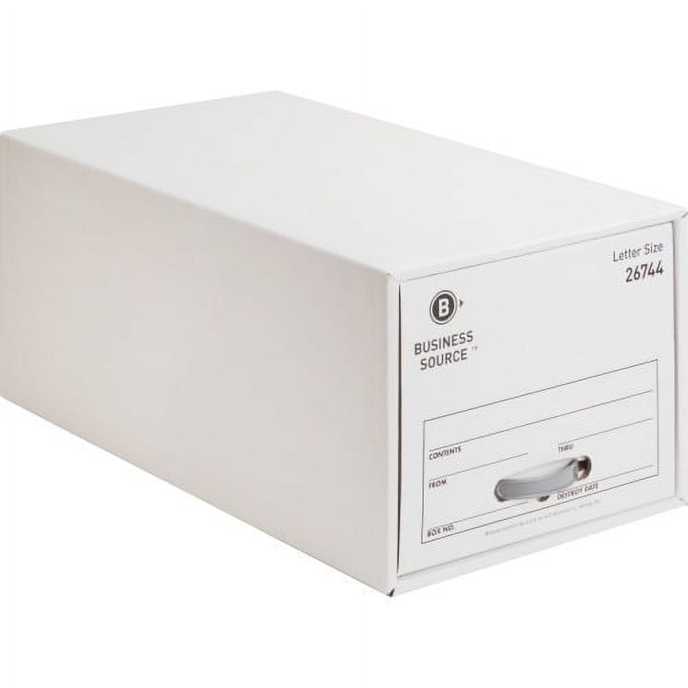 Business Source, BSN26744, Stackable File Drawer, 6 / Carton, White ...