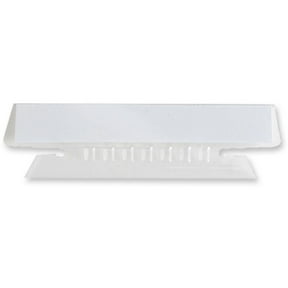 "Universal Plastic Index Tabs, 1/5 Tab Cut, 2 1/4"" Clear, 25-Pack ...