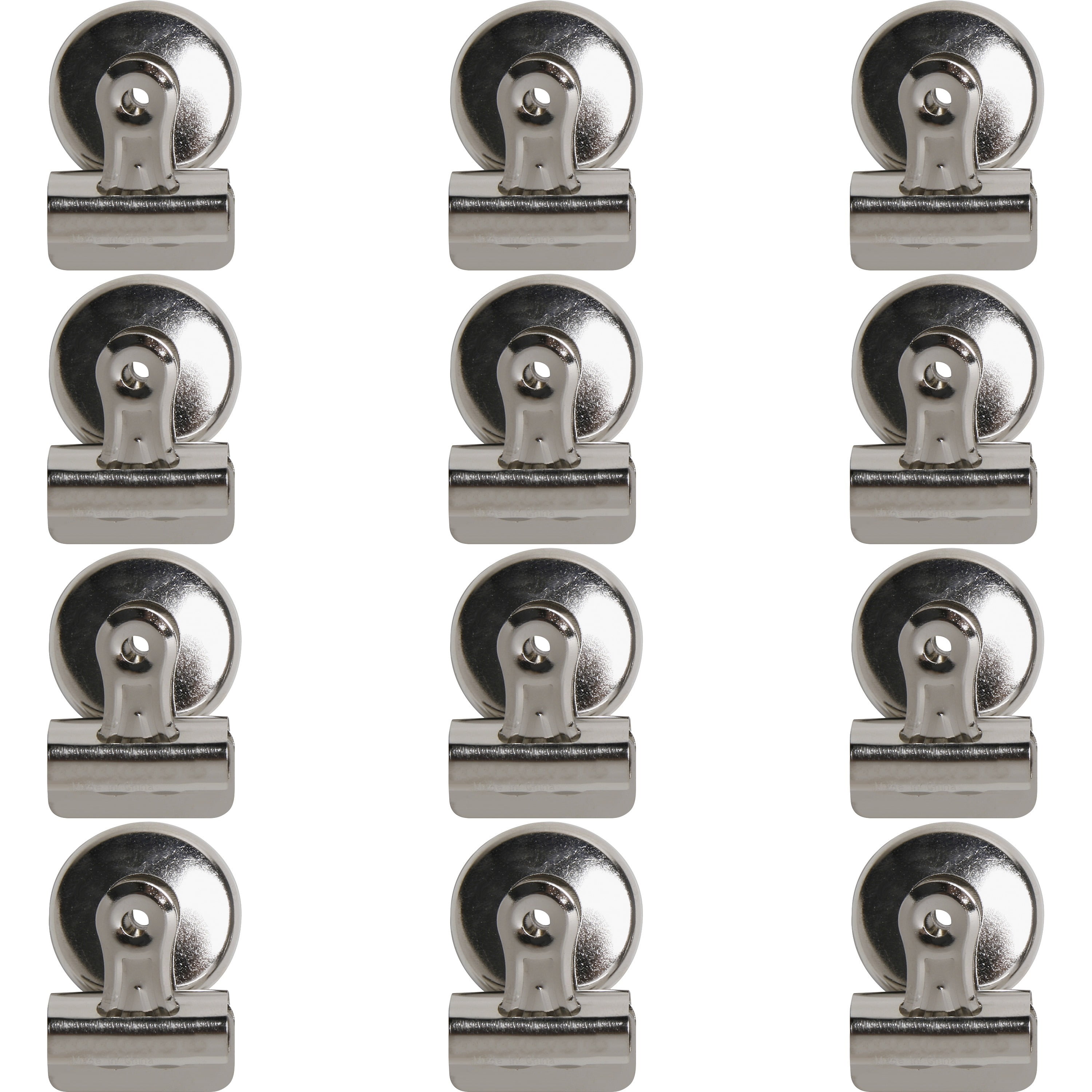 Business Source, BSN58504BX, Magnetic Grip Clips, 12 / Box, Silver ...