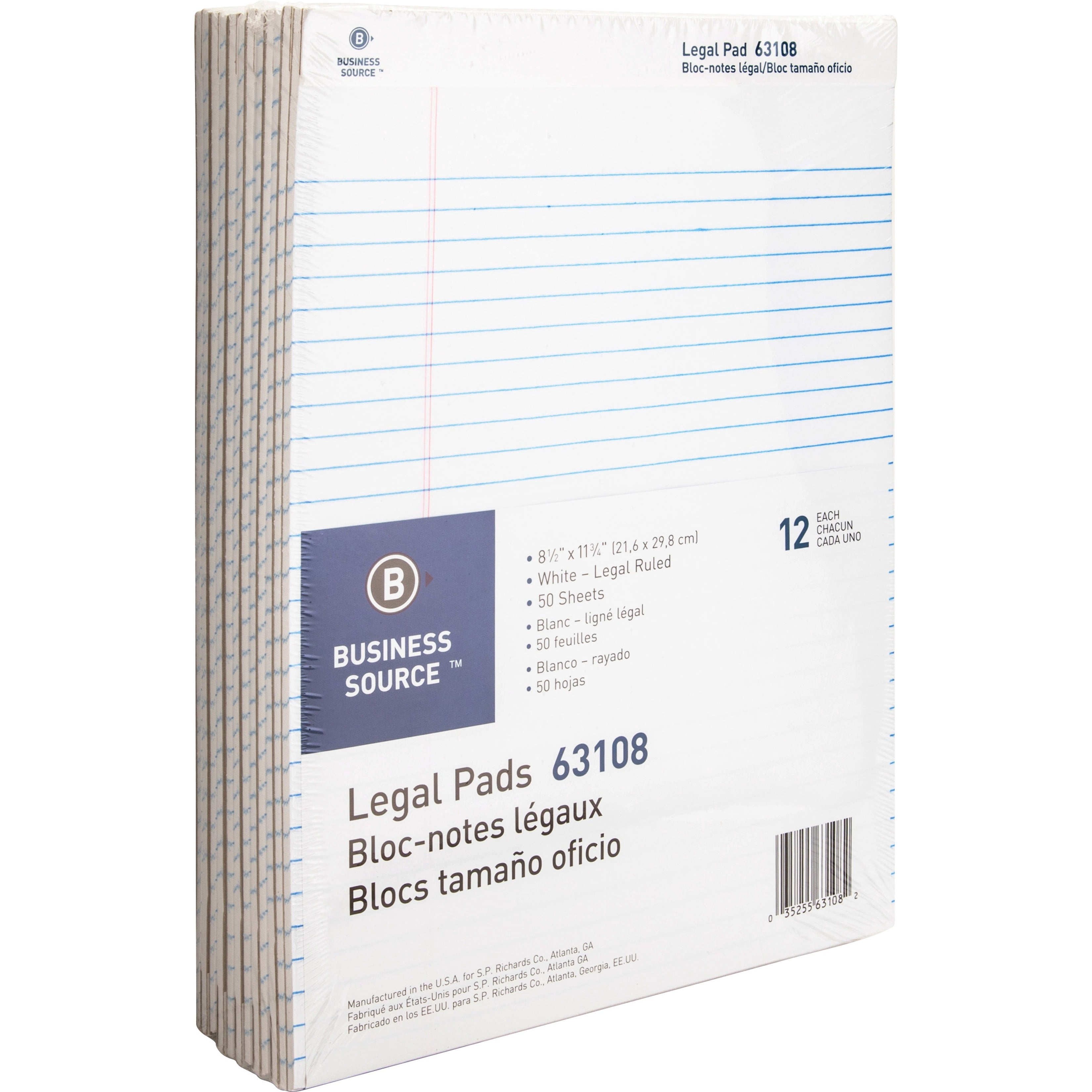 Business Source Micro-Perforated Ruled Pads, Tear-Out Sheets, Dozen ...