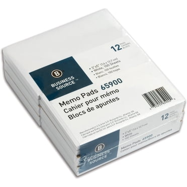 Universal Small Size Writing Scratch Pads, Unruled, 4 x 6, White, 100 ...