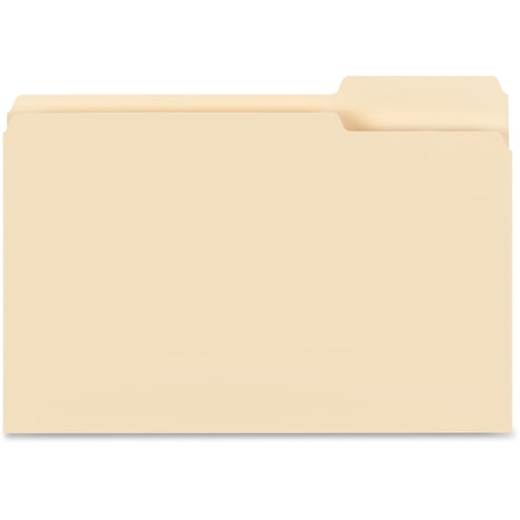 Business Source Office Standard 1/3 Tab Cut Legal Manila File Folders ...