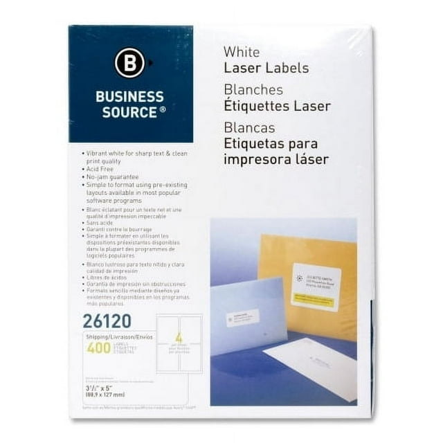Business Source Bright White Premium-quality Address Labels - Walmart.com