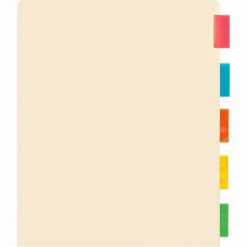Business Source Color Tab Pocket Binder Dividers - Blank Tab(s) - 5 Tab ...
