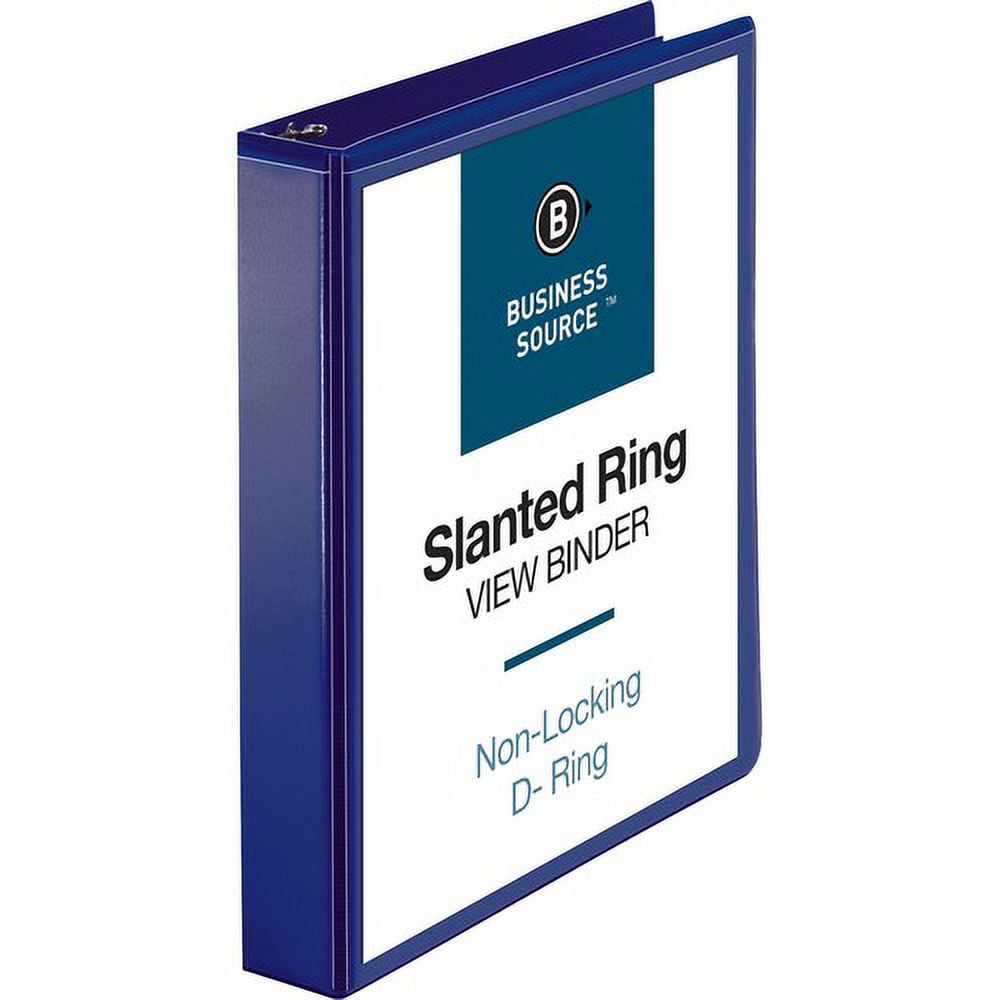 Business Source D-Ring View Binder - 1 1/2" Binder Capacity - Slant D ...