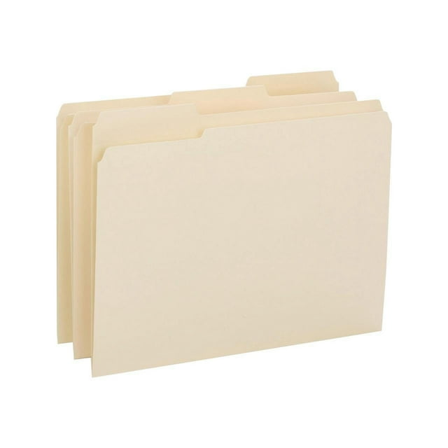 Business Source File Folder Letter 3/4" Exp. 14PT 1/3" 50/BX Manila ...