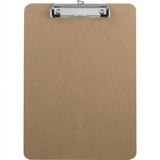 Business Source Flat Clip Hardboard Clipboard 9" x 12 1/2" - Hardboard ...