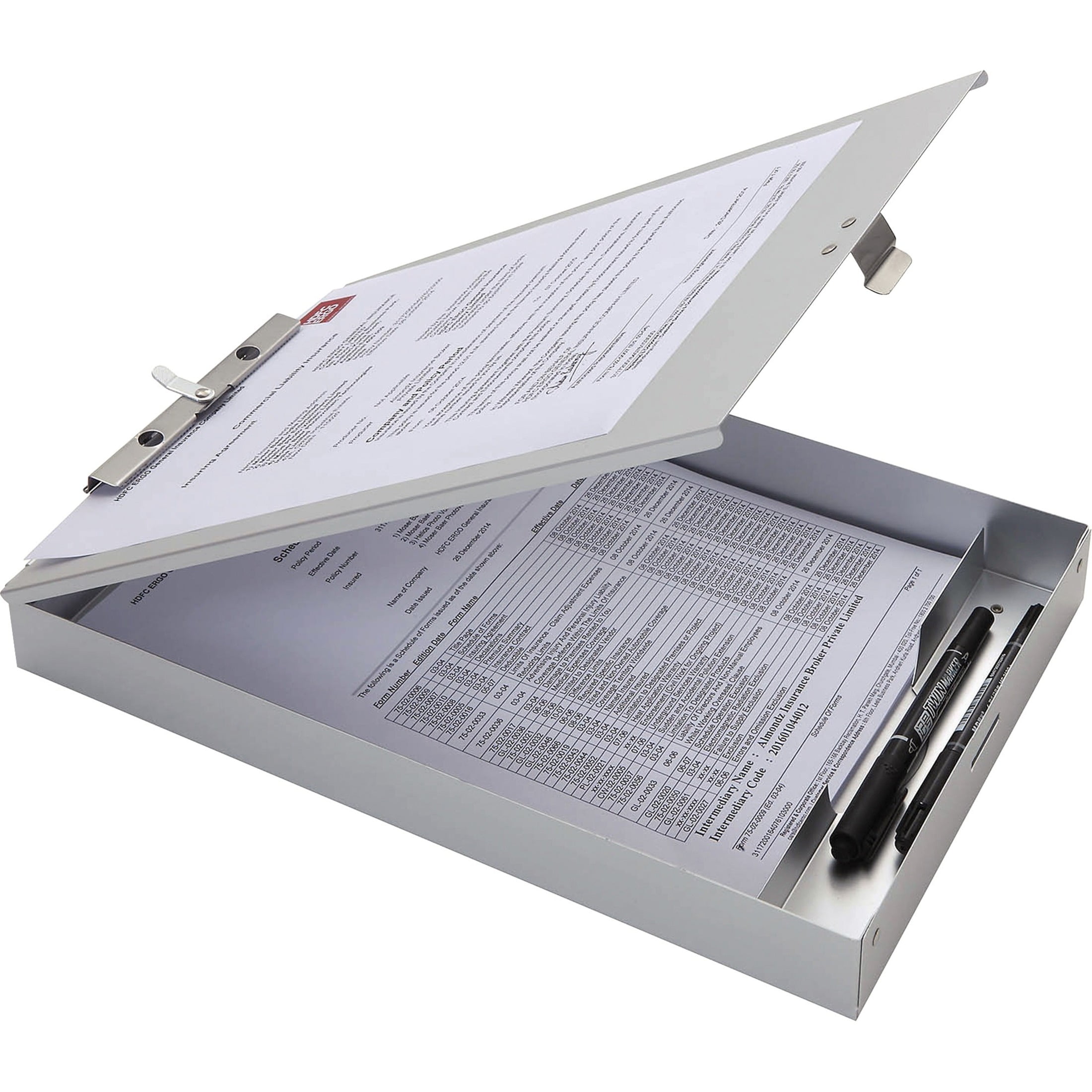 Business Source Clipboard Storage 9-1/5"x1-1/2"x14" Silver 49262 ...